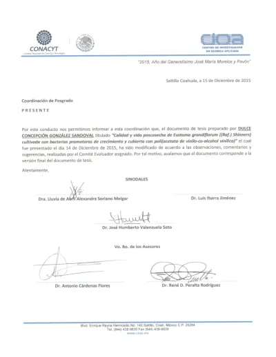 centro de investigación en química aplicada - Repositorio CIQA