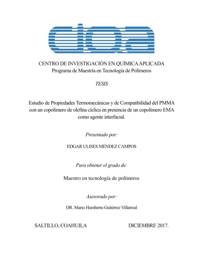 centro de investigación en química aplicada - Repositorio CIQA