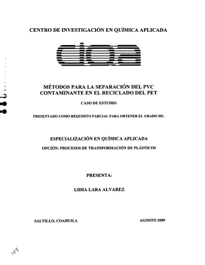 centro de investigación en química aplicada - Repositorio CIQA
