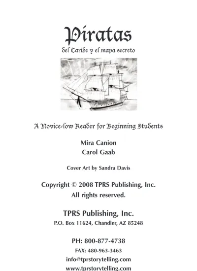 Piratas. del Caribe y el mapa secreto. A Novice-low Reader for ...
