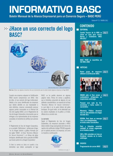 Hace un uso correcto del logo BASC?