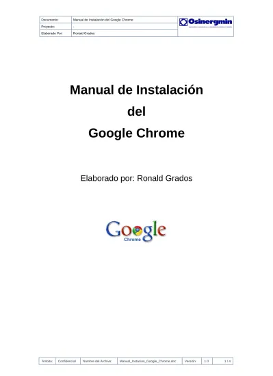 Manual de Instalación del Google Chrome
