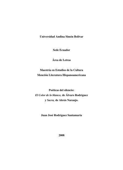 Conclusiones preliminares - Sacra de Alexis Naranjo: erotismo y ...