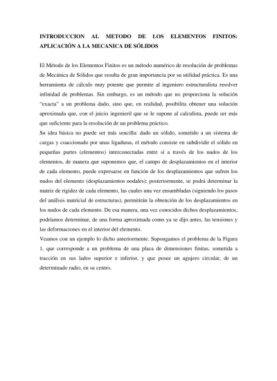 INTRODUCCION AL METODO DE LOS ELEMENTOS FINITOS: APLICACIÓN A LA ...