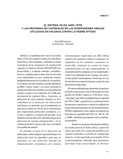EL SISTEMA I-ELISA 3ABC / EITB Y LAS PROTEÍNAS NO CAPSIDALES EN LAS ...