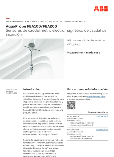 Ajuste del Transmisor - AquaProbe FEA100/FEA200 Sensores de ...