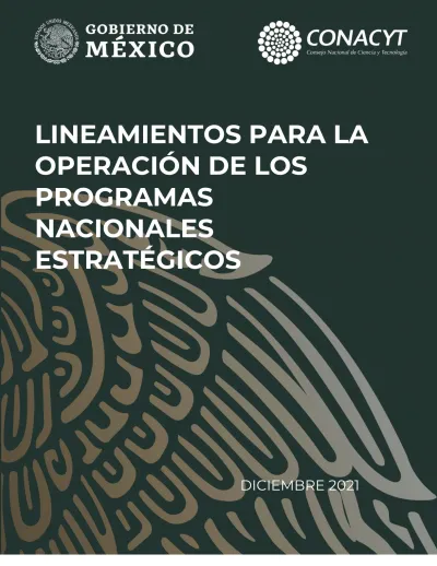 LINEAMIENTOS PARA LA OPERACIÓN DE LOS PROGRAMAS NACIONALES ESTRATÉGICOS ...
