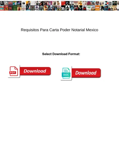 Requisitos Para Carta Poder Notarial Mexico