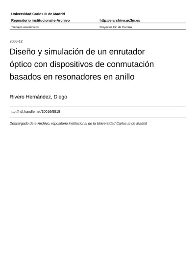 Resonador en anillo en conmutación - Conmutadores ópticos basados en ...