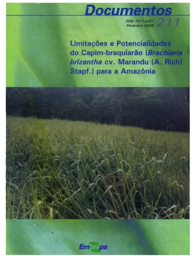 Limitações e potencialidades do capim-braquiarão (Brachiaria brizantha ...