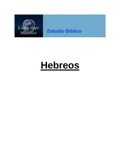 Hebreos 1. Dios Habla. Jesús, la Gloria de Dios. Jesús y Angeles. El ...