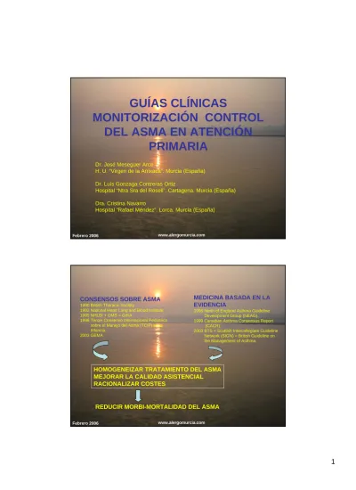 GUÍAS CLÍNICAS MONITORIZACIÓN CONTROL DEL ASMA EN ATENCIÓN PRIMARIA