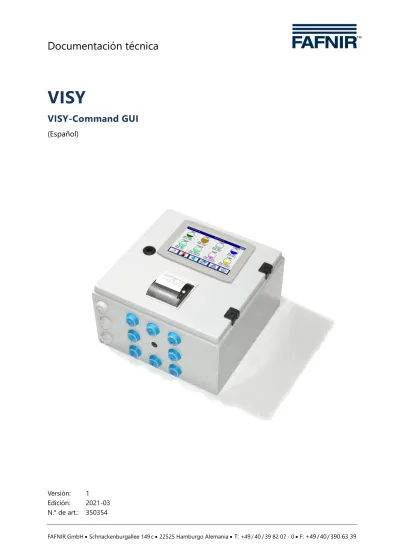 VISY. Documentación técnica. VISY-Command GUI. (Español) Versión: 1 ...