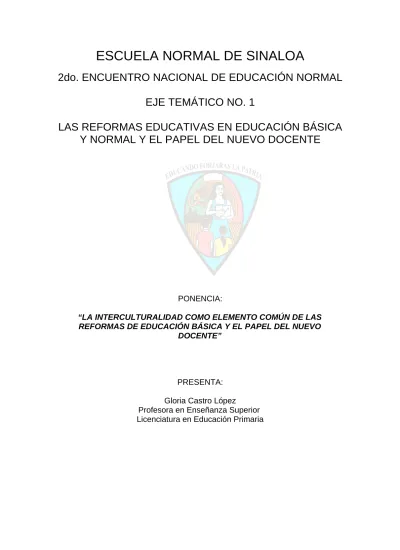 ESCUELA NORMAL DE SINALOA