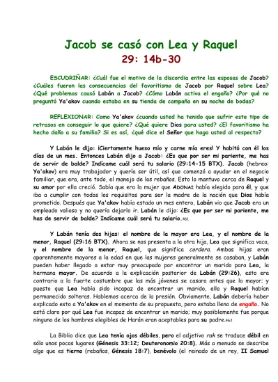 Jacob se casó con Lea y Raquel
