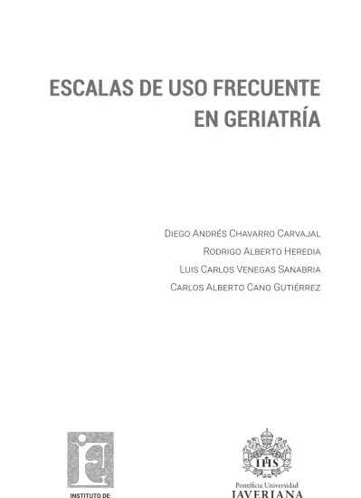 ESCALAS DE USO FRECUENTE EN GERIATRÍA