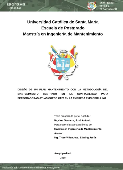 Diseño de un Plan Mantenimiento con la Metodología del Mantenimiento ...