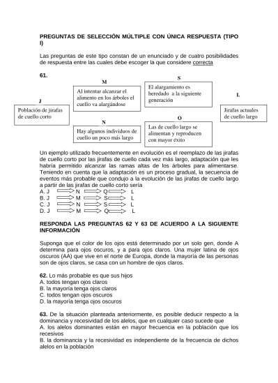 PREGUNTAS DE SELECCIÓN MÚLTIPLE CON ÚNICA RESPUESTA (TIPO I)