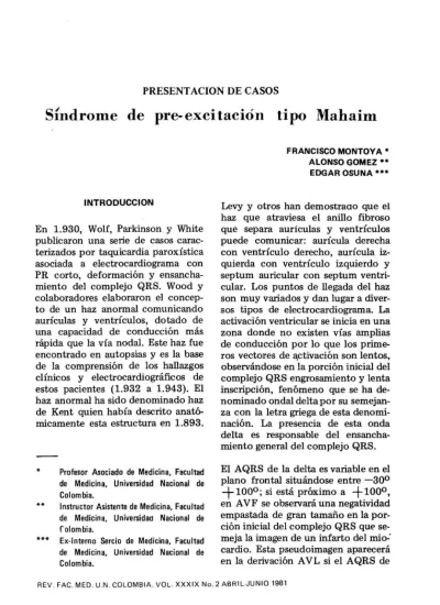 Síndrome de pre-excitación tipo Mahaim