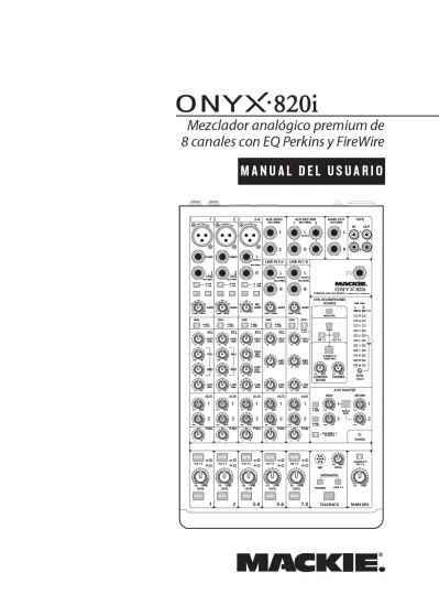 Introducción. 4 Onyx 820i. Características. Integración DAW muy ...
