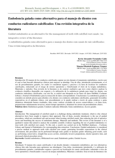 Endodoncia guiada como alternativa para el manejo de dientes con ...