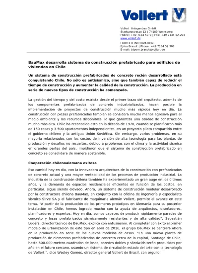 BauMax desarrolla sistema de construcción prefabricado para edificios ...