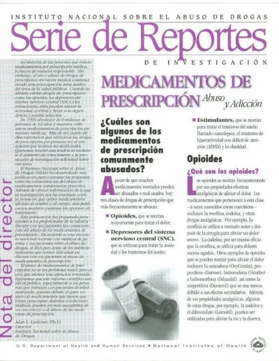 Depresores del SNC - Nota del Director. Alan I. Leshner, Ph.D. Director ...
