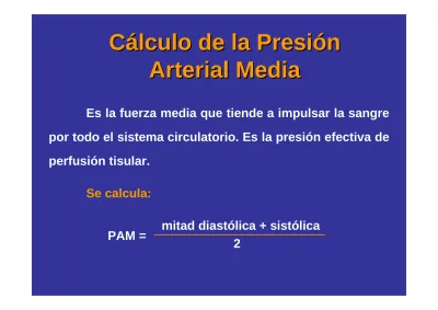 Cálculo de la Presión Arterial Media