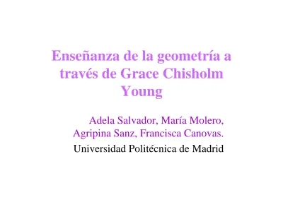 Enseñanza de la geometría a través de Grace Chisholm Young