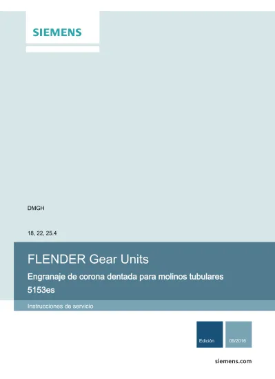 Montaje del reductor - FLENDER Gear Units. Engranaje de corona dentada ...