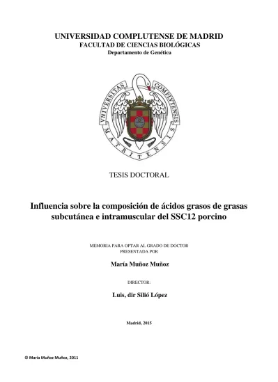 Influencia sobre la composición de ácidos grasos de grasas subcutánea e ...