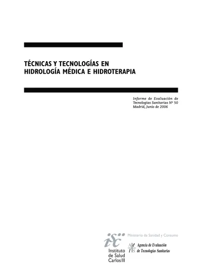 APLICACIÓN DE PELOIDES Y FANGOS TERMALES - TÉCNICAS Y TECNOLOGÍAS EN ...