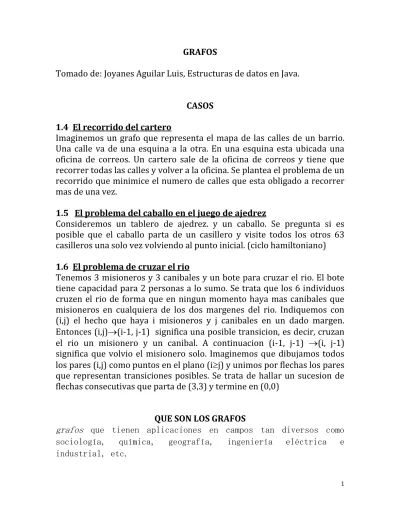 GRAFOS. Tomado de: Joyanes Aguilar Luis, Estructuras de datos en Java ...