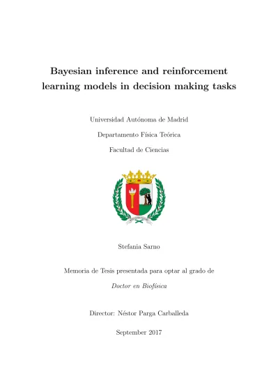 Neural substrate of RL in the brain - Bayesian inference and ...