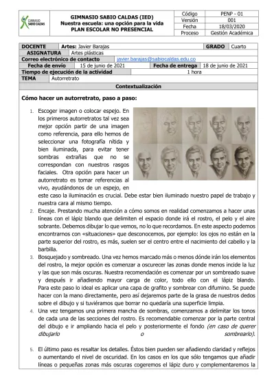 Cómo hacer un autorretrato, paso a paso: