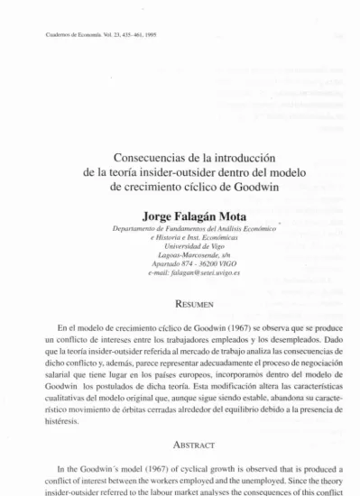 Consecuencias de la introducción de la teoría insider-outsider dentro ...