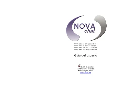 Guía del usuario. NOVA chat 5 2 nd Generation NOVA chat 8 1 st ...