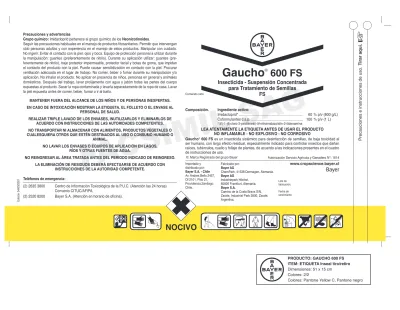 Gaucho 600 FS NOCIVO. Insecticida - Suspensión Concentrada para ...