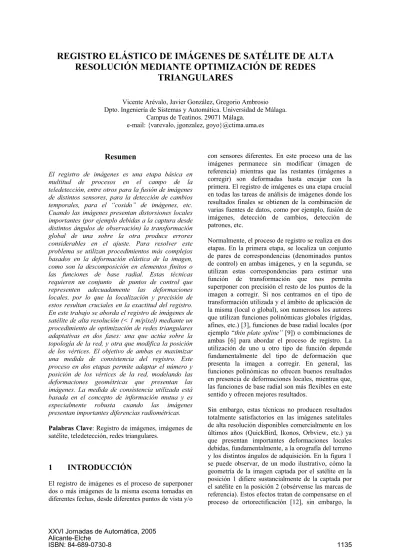 REGISTRO ELÁSTICO DE IMÁGENES DE SATÉLITE DE ALTA RESOLUCIÓN MEDIANTE ...