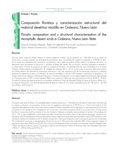 Composición florística y caracterización estructural del matorral ...