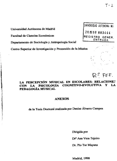 La percepción musical en escolares: relaciones con la psicología ...