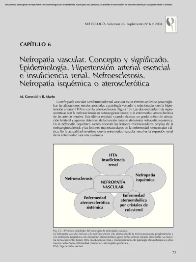 CAPÍTULO 6. HTA Insuficiencia renal. Nefropatía isquémica ...