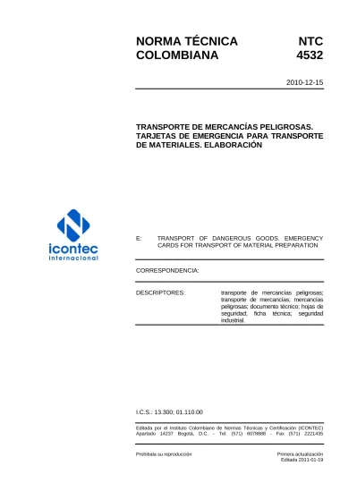 NORMA TÉCNICA COLOMBIANA 4532
