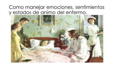 Como manejar emociones, sentimientos y estados de animo del enfermo.