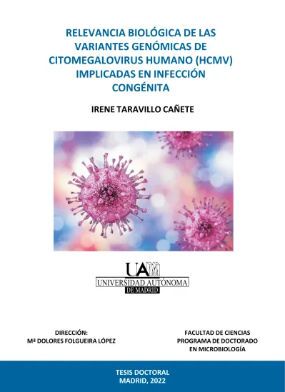 Relevancia biológica de las variantes genómicas de Citomegalovirus ...