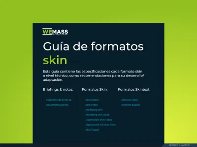 Guía de formatos skin