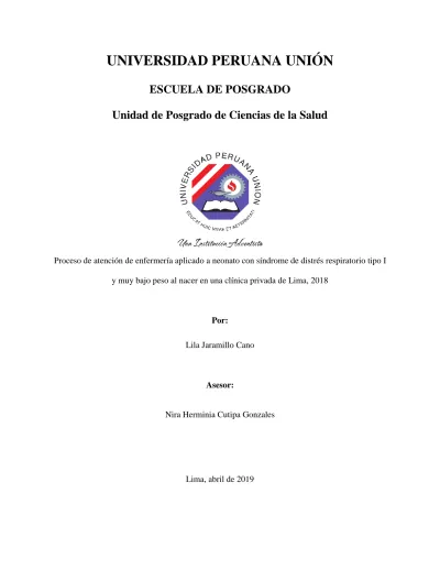 Proceso de atención de enfermería aplicado a neonato con síndrome de ...