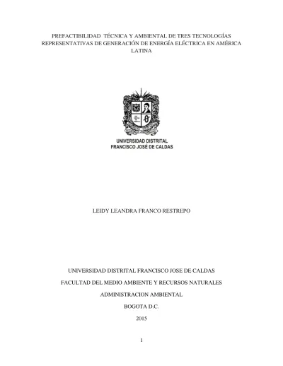 Matriz de calificación de impacto - Prefactibilidad técnica y ambiental ...