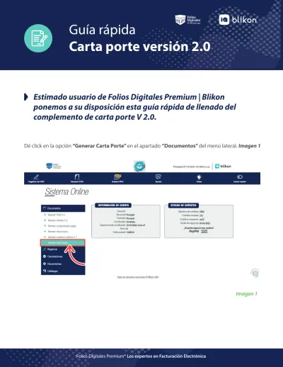 Guía rápida Carta porte versión 2.0
