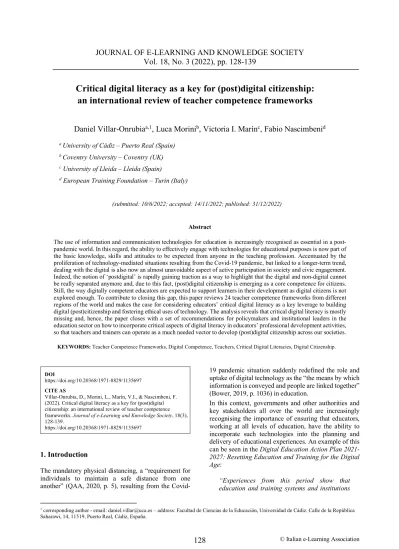 A Critical Review Of Frameworks For Digital Literacy: Beyond – TVYM